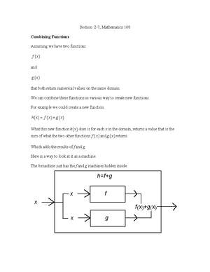 Combining Functions - Notes - ####### ####### ####### - Studocu
