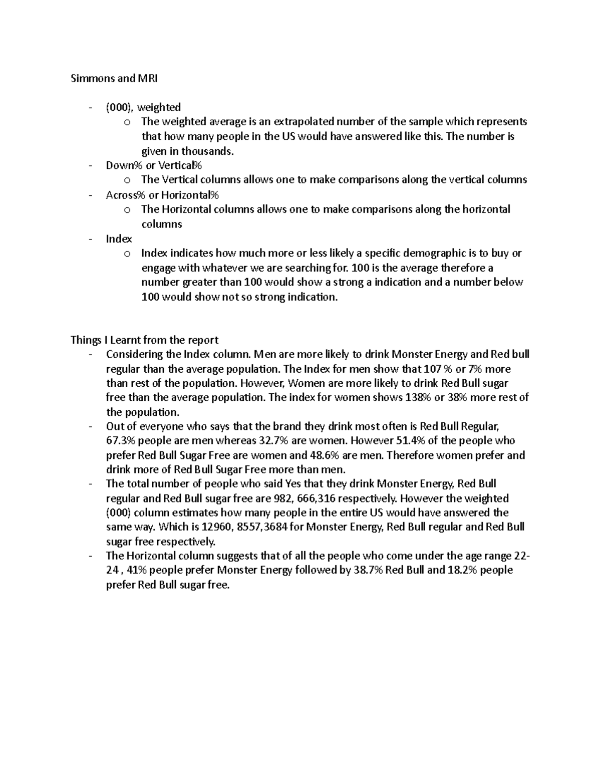 Assignment 1 - Simmons - Simmons and MRI (000), weighted o The weighted ...