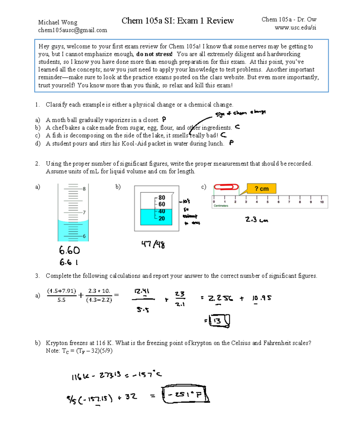Chem 105a SI Midterm Review #1 (ow) - Michael Wong chem105ausc@gmail ...