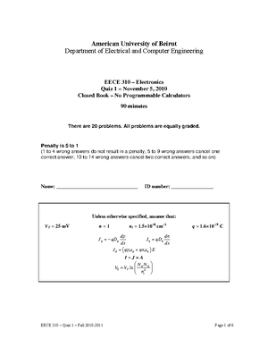 Formula sheet 473 Electronics course - 1 Power Electronics versus ...