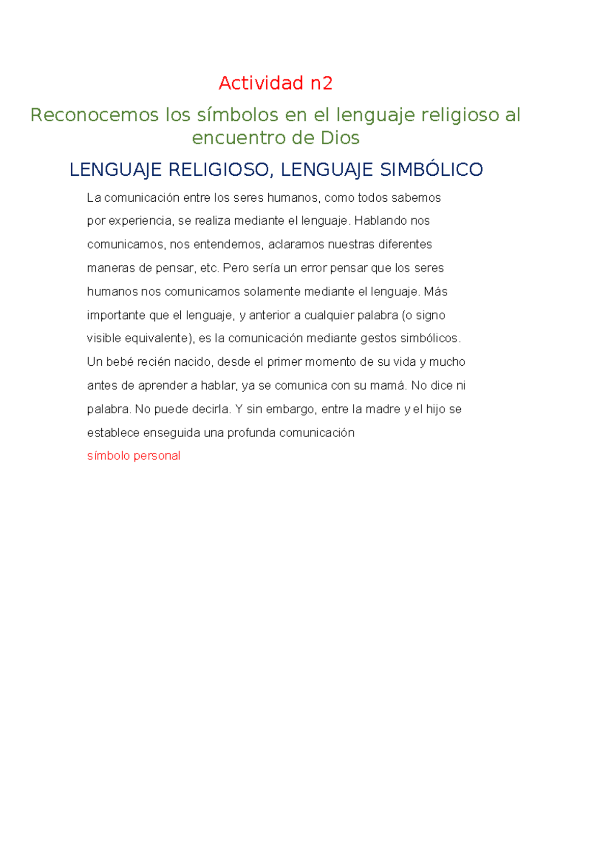 Actividad n2 - trabajo - Actividad n Reconocemos los símbolos en el ...