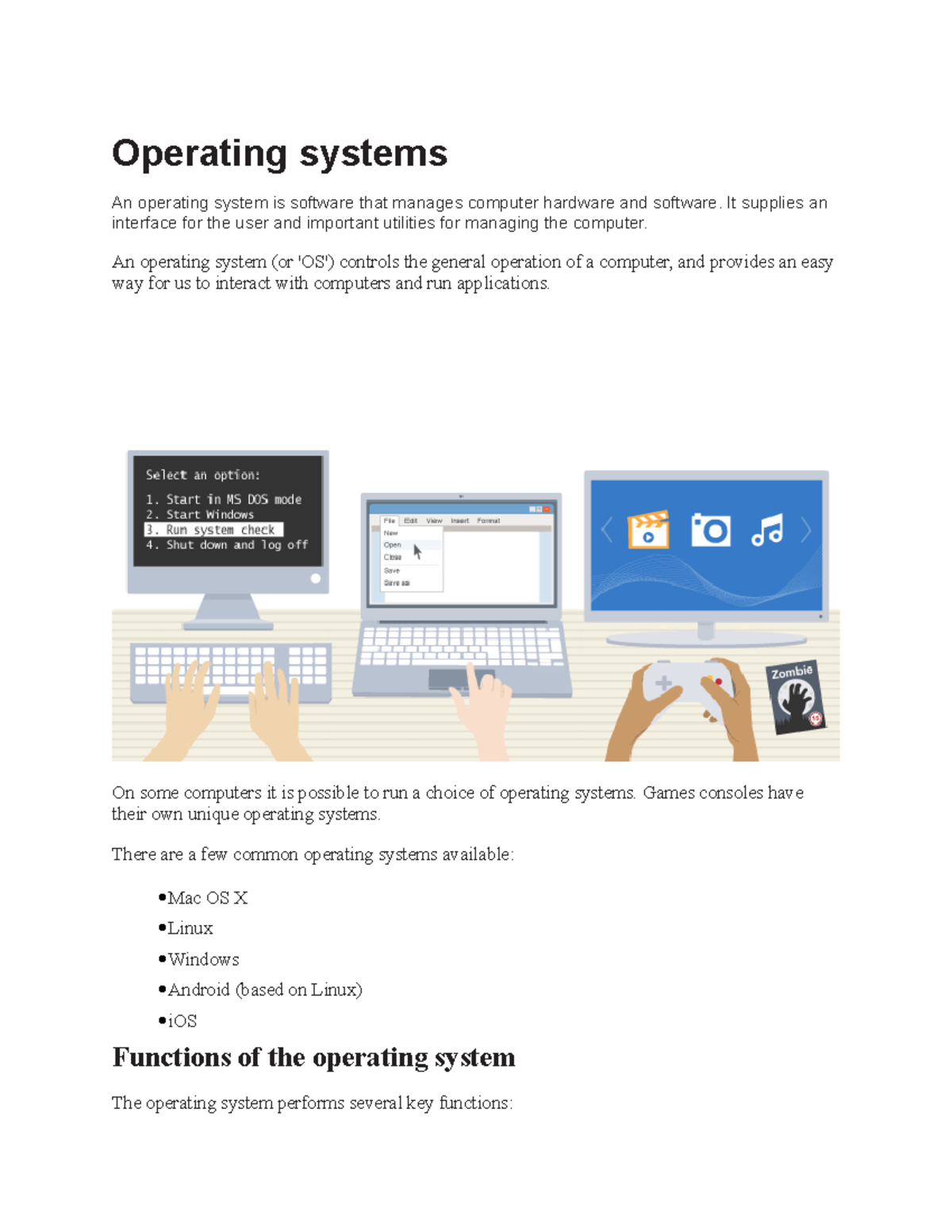 Operating systems - refer this - Operating systems An operating system ...