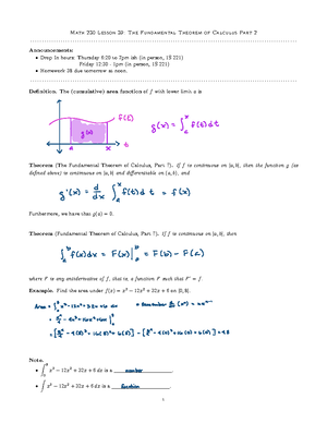 F22 Math 230 Lesson 31 Worksheet - - Studocu
