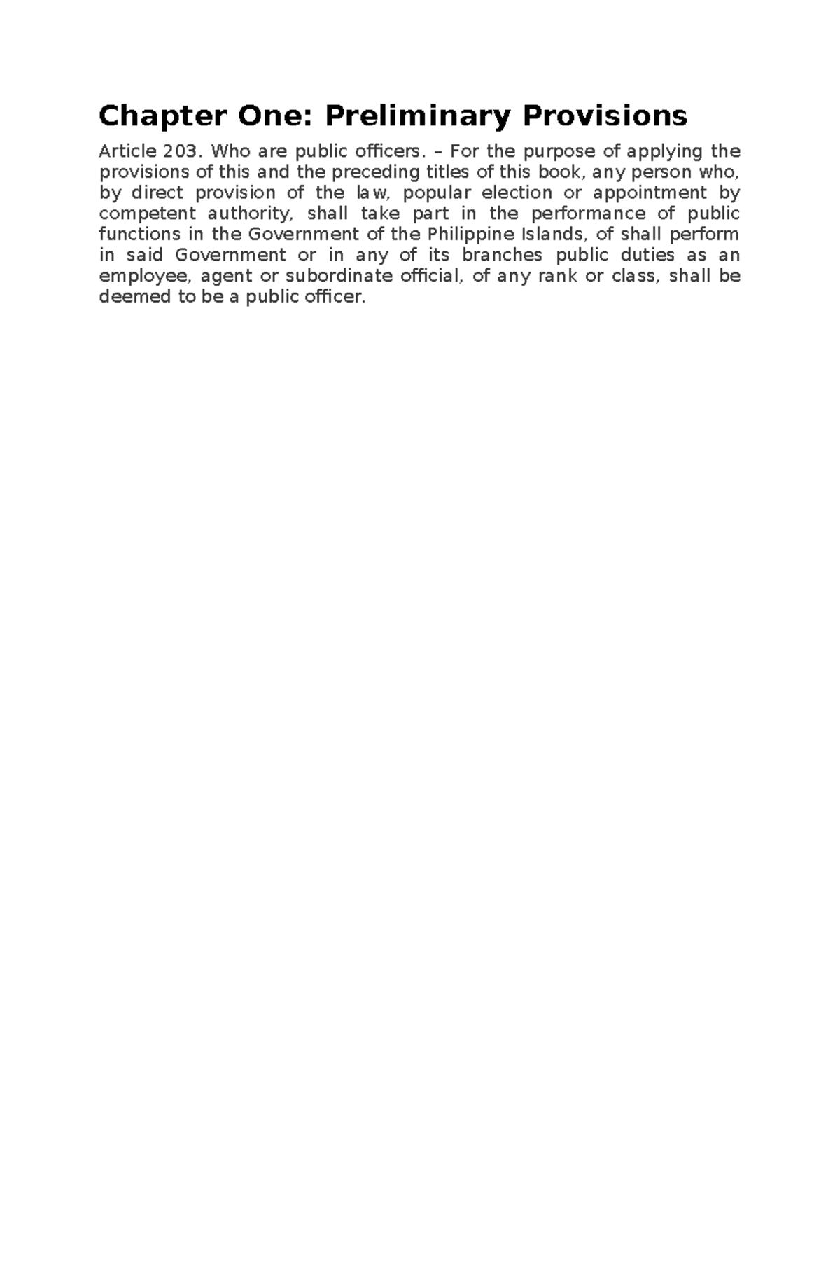 Title Seven - Chapter One - Chapter One: Preliminary Provisions Article ...