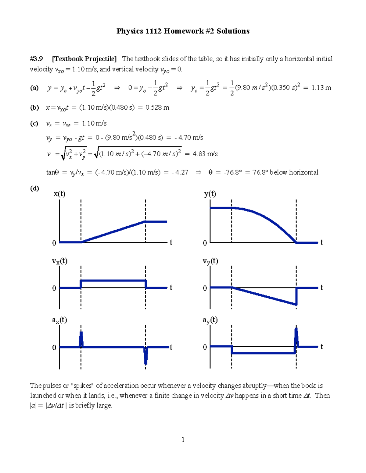 HW 2 Solns S18 v2 - solutions to second homework assignment - Physics ...