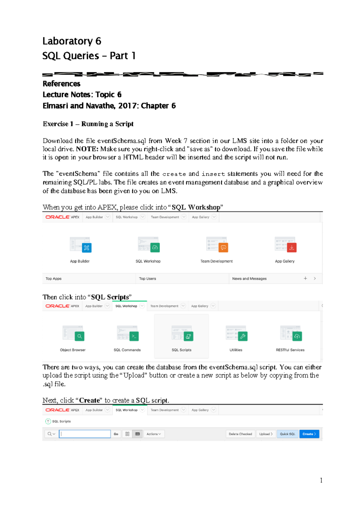 Lab 6 Materials - Lab Classes - Laboratory 6 SQL Queries – Part 1 ...