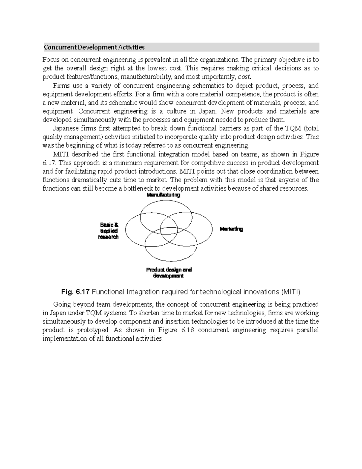 Concurrent Development Activities - The primary objective is to get the ...