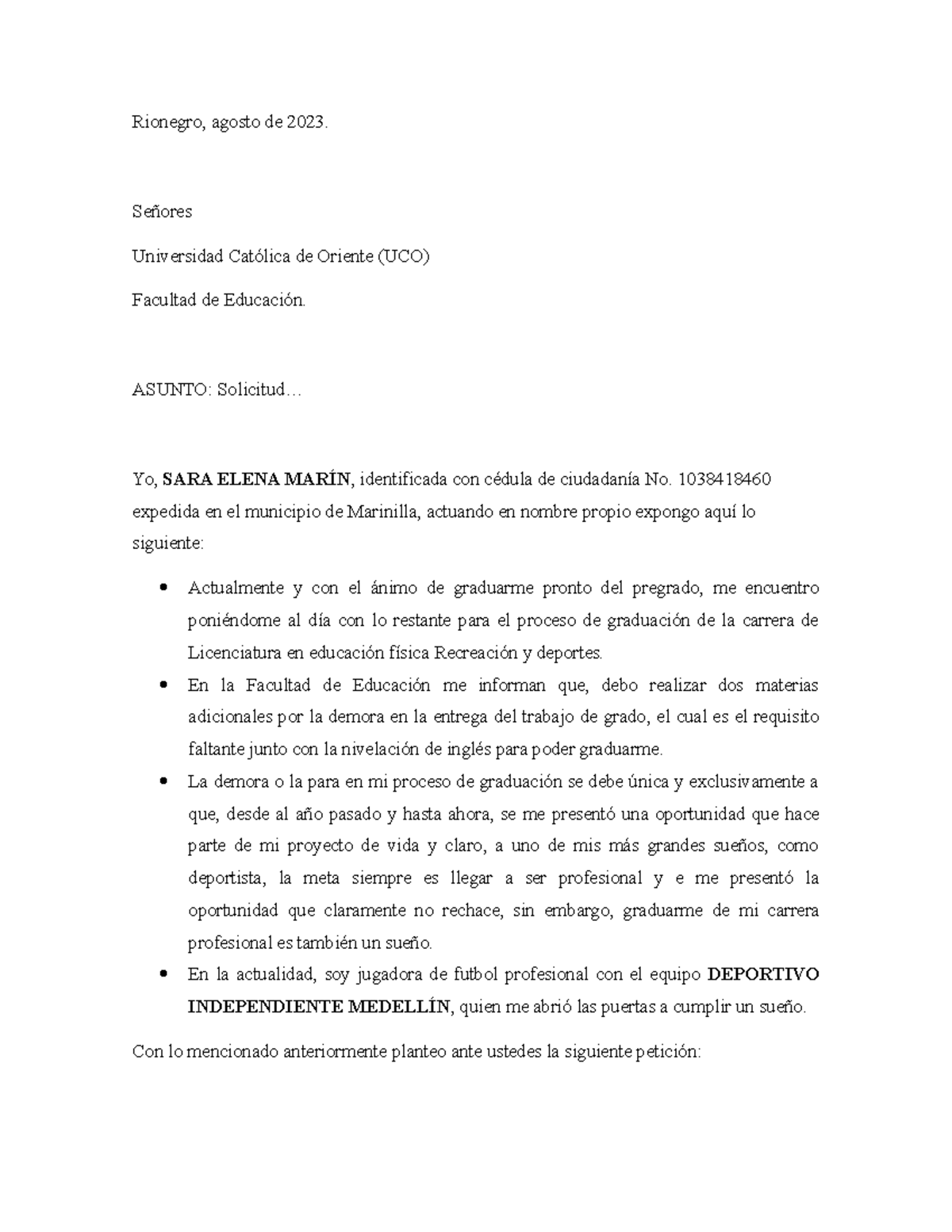 Carta SARA - fvuivciav sb w b wrb wr b b fpi b sjfn sf sfjnfs d s ...