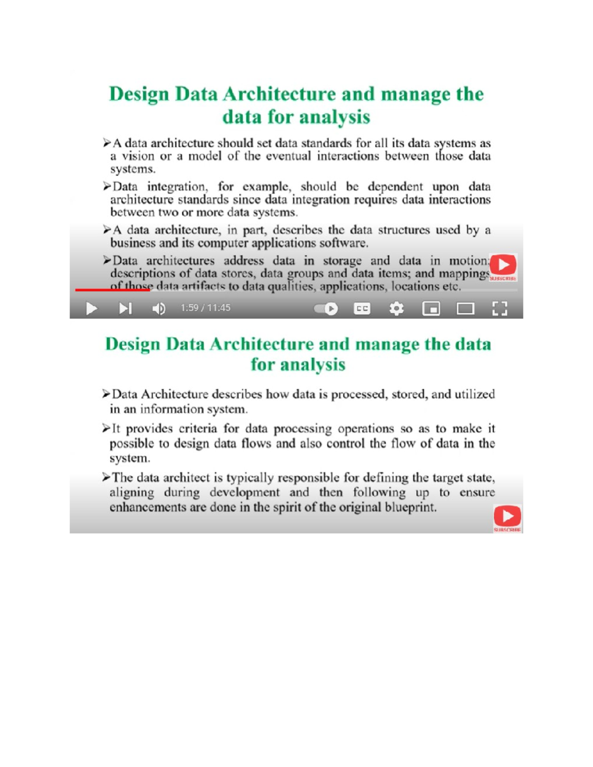 Data Analytics Notes Data Architecture Design Data Architecture Design Is Set Of Standards