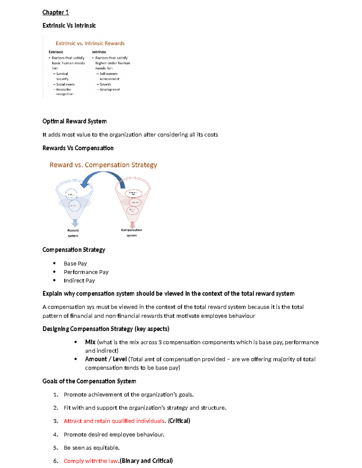 Notes 1 6 - Chapter 1-6. - Chapter 1 Extrinsic Vs Intrinsic Optimal ...