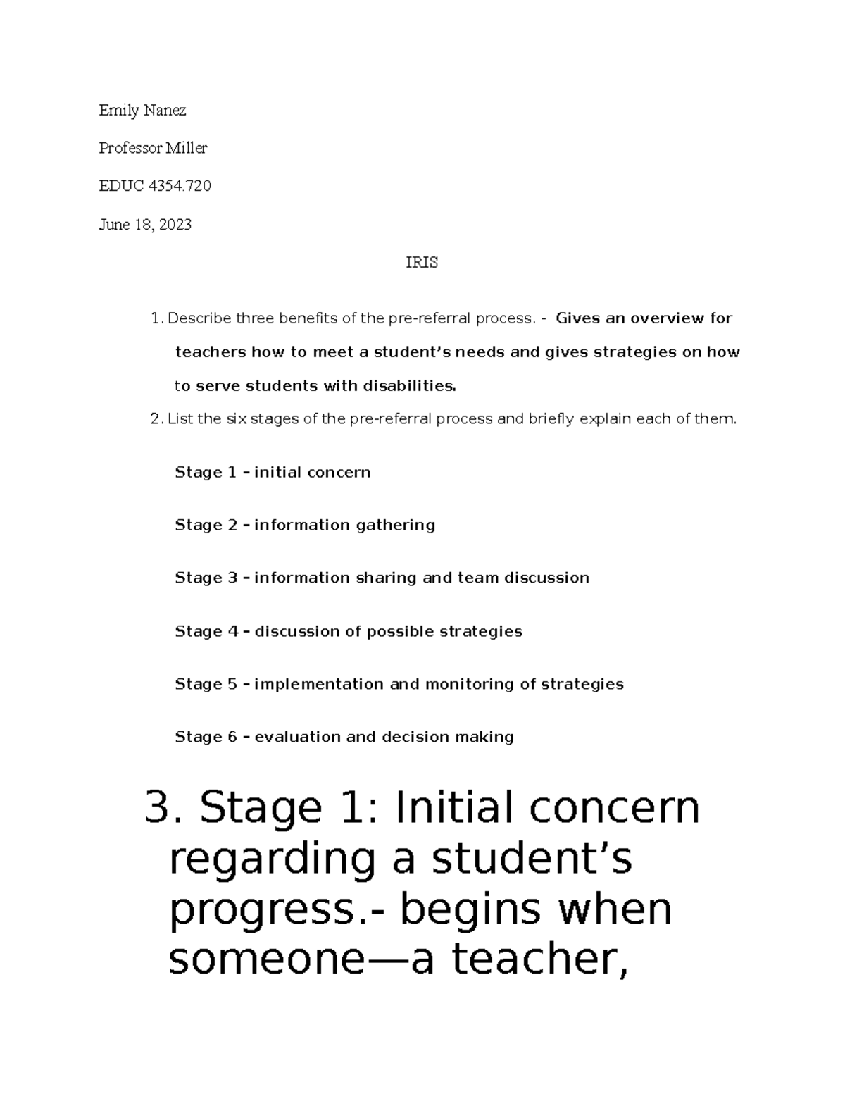 Emily Nanez IRIS 2 - IRIS case study break down assignment - Emily ...