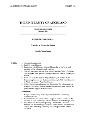 Test Pack Questions - drawing practice - Name: ENGGEN 115 Extra ...