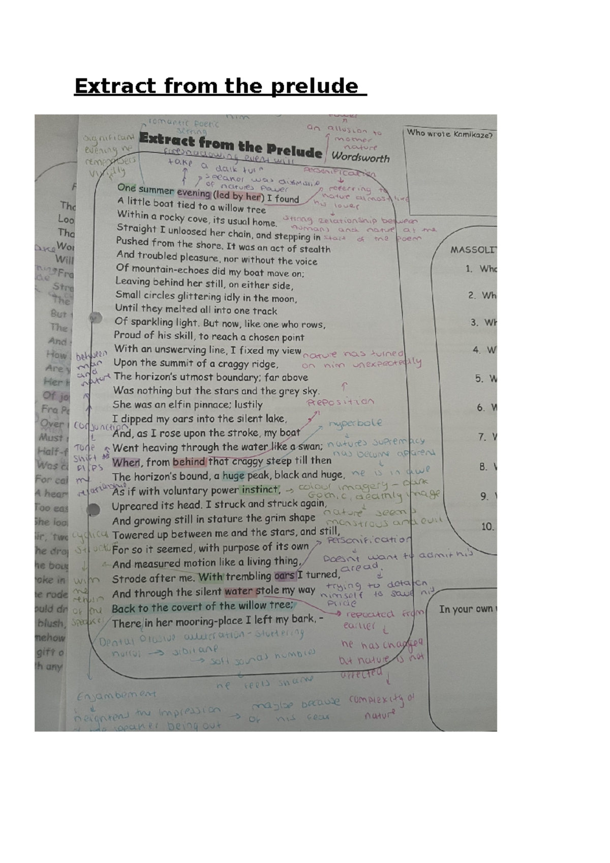 The prelude annotations - Extract from the prelude - Studocu