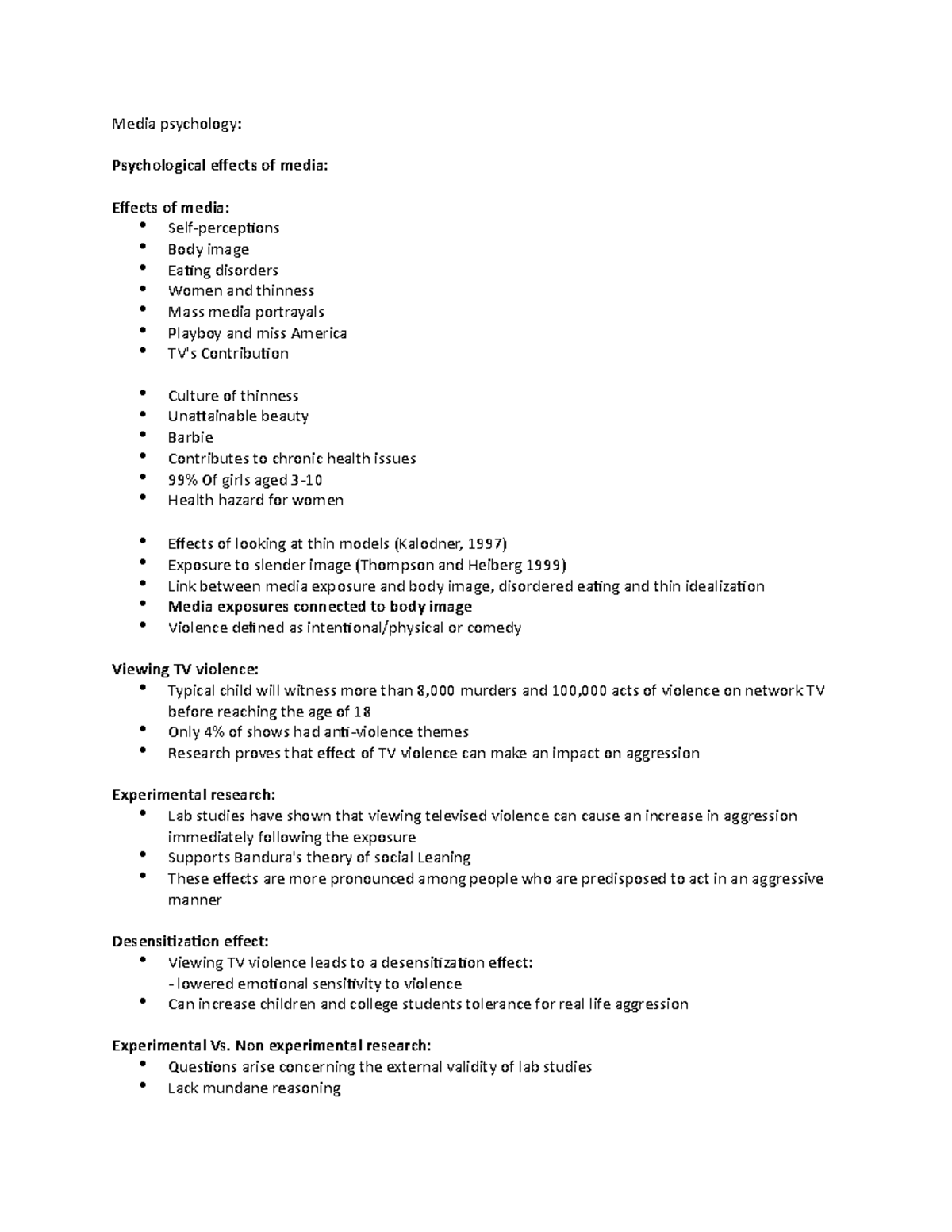 Psych 2990A - Media psychology - Media psychology: Psychological ...