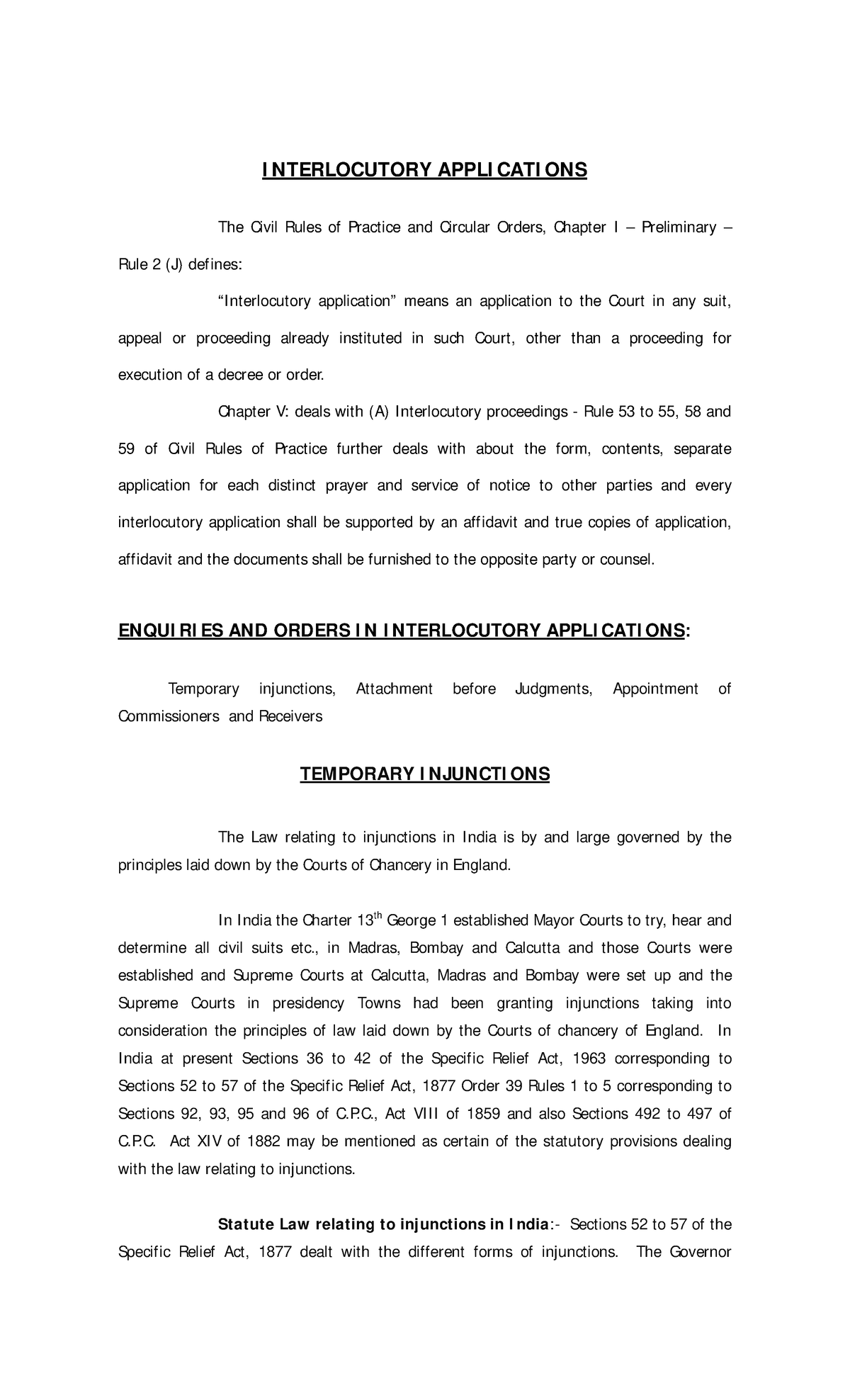 IA Defined - etwtwt - INTERLOCUTORY APPLICATIONS The Civil Rules of ...