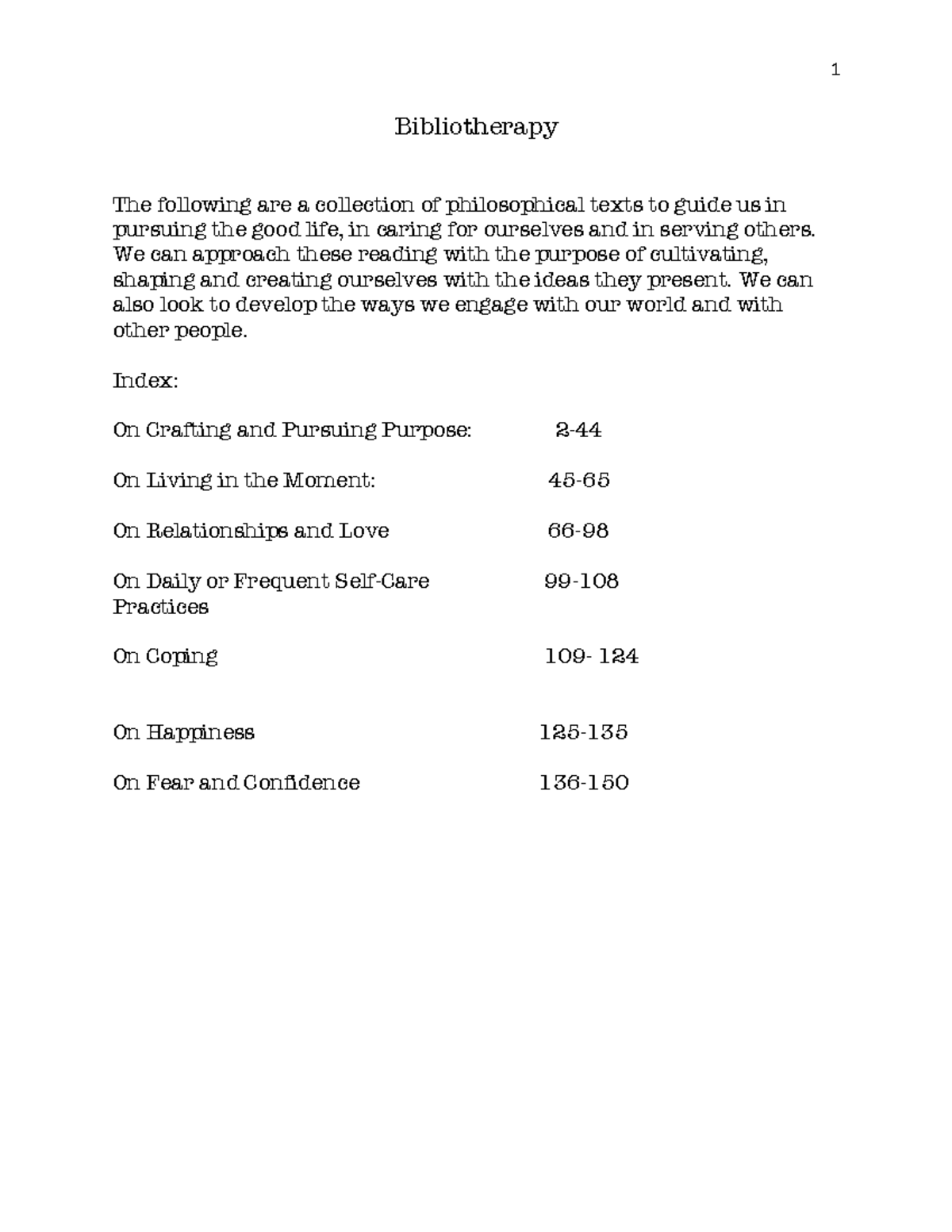 Bibliotherapy Book 2023 - Bibliotherapy The following are a collection ...