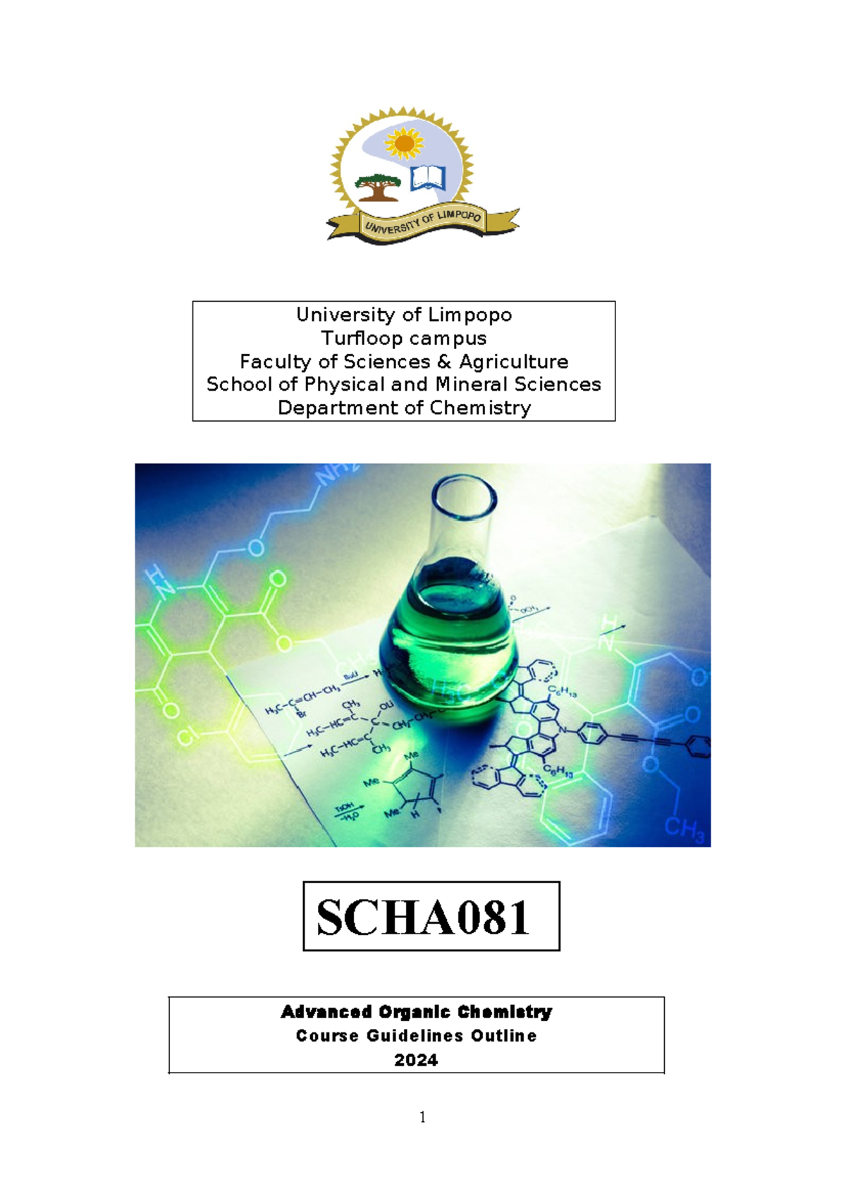 Module Outline - 2024 - University of Limpopo Turfloop campus Faculty ...