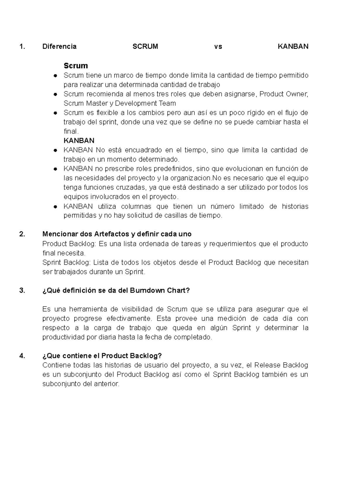 Reporte Scrum vs Kanban - 1. Diferencia SCRUM vs KANBAN Scrum Scrum ...