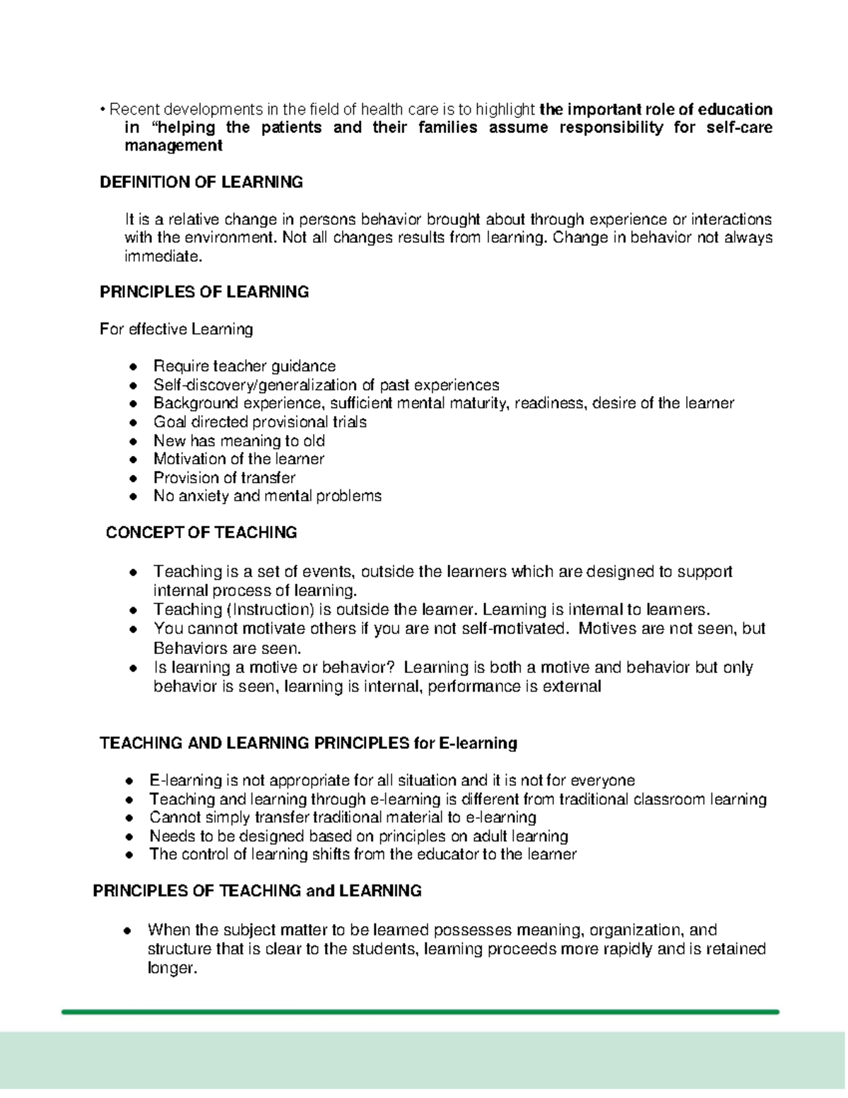 Definition OF Learning - Recent developments in the field of health ...