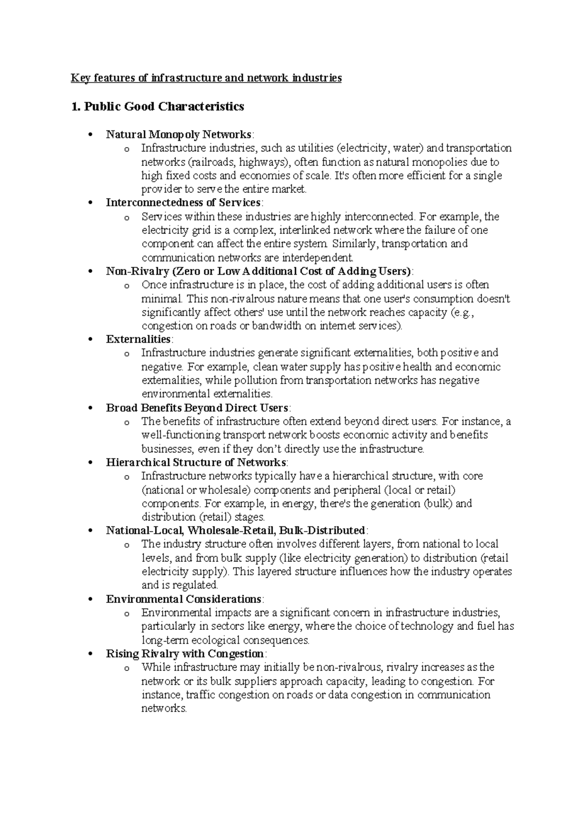 Prt 2. SA Public finance notes - Key features of infrastructure and ...