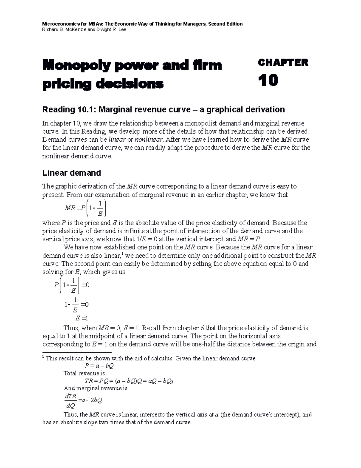 9592 Chapter 10 Reading 10 - ECO1104 - uOttawa - Studocu