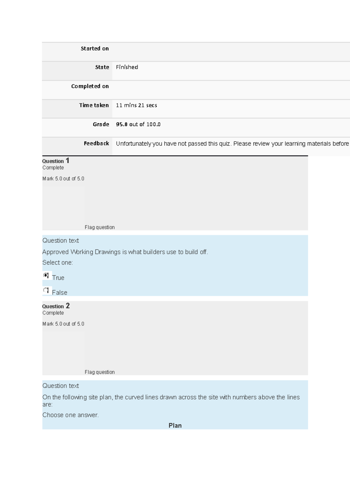 Answers for Quiz 1 for Building and Construction TAFE NSW Cert 4 ...