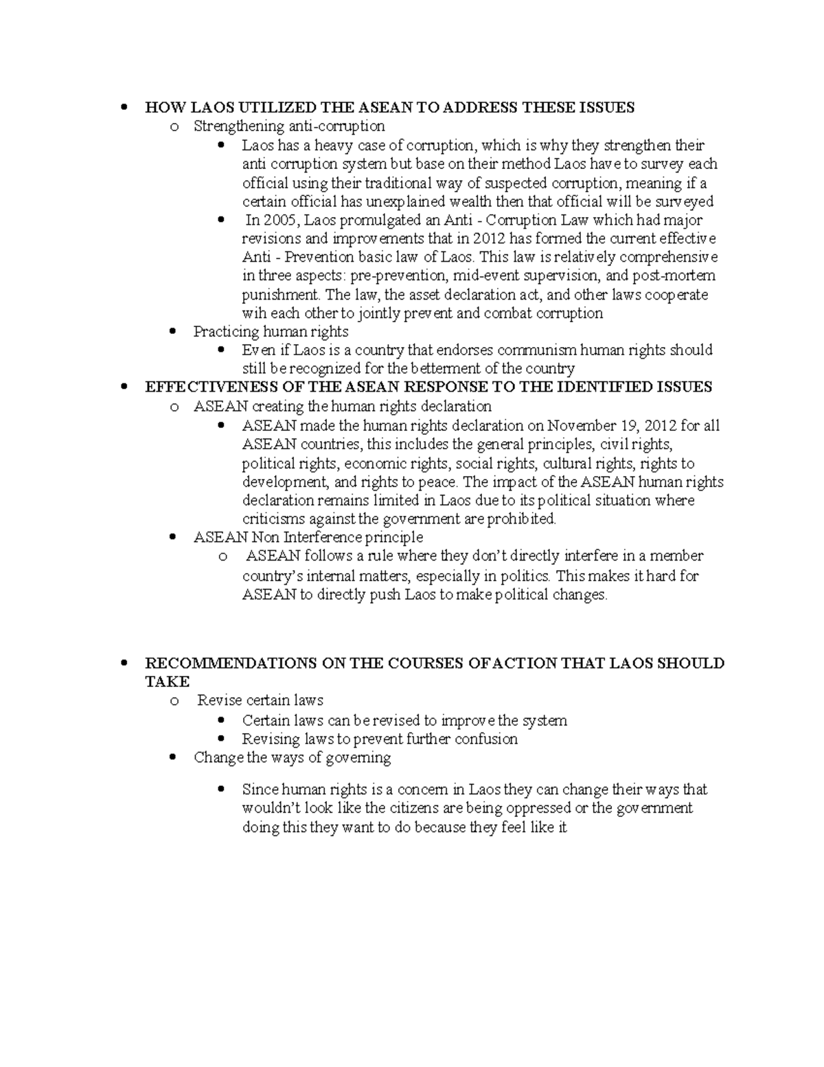 HOW LAOS Utilized THE Asean TO Address These Issues - HOW LAOS UTILIZED ...