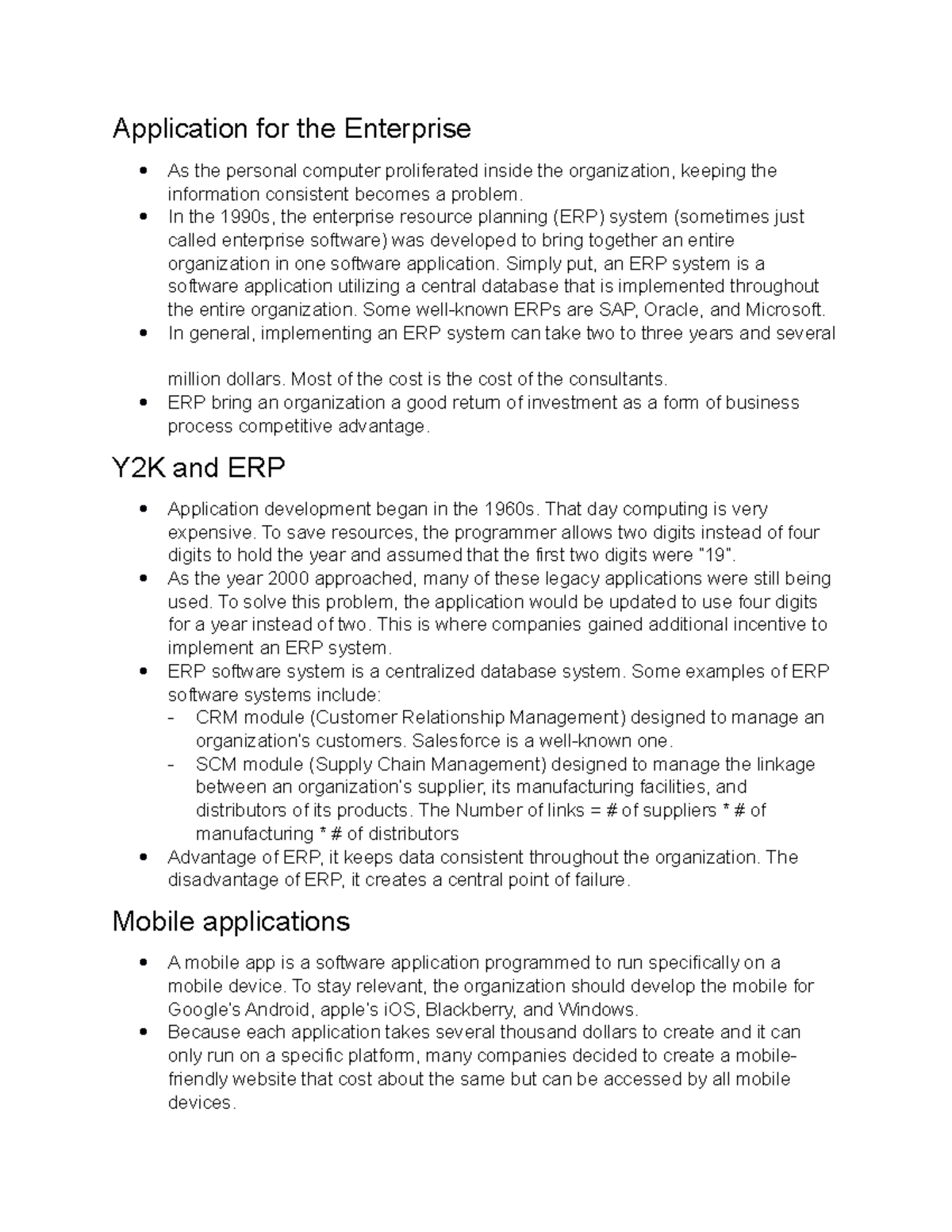 CS 3 Software DOCX 3 - Application for the Enterprise As the personal ...