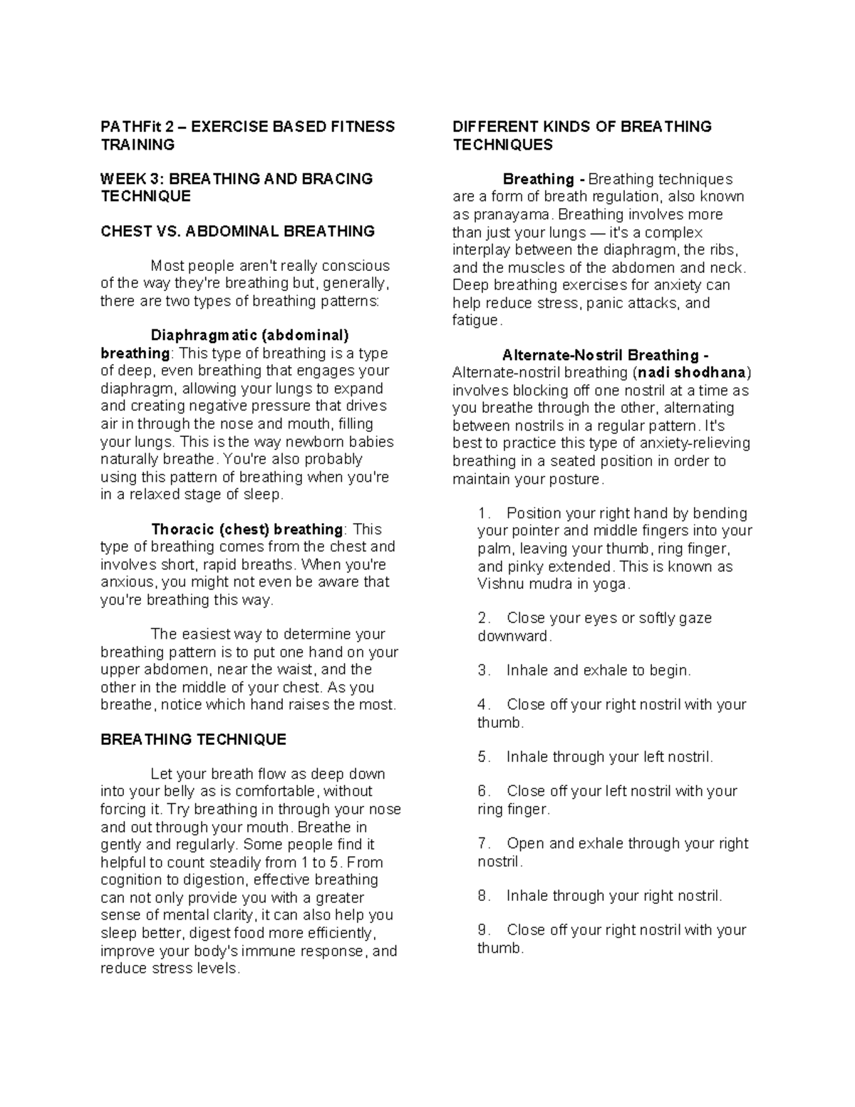 Pathfit Reviewer w3 8 - Just a random notes from may PE class - PATHFit ...