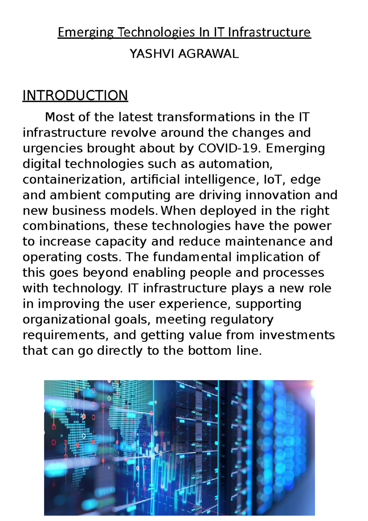 Emerging Technologies in IT Infrastructure - Emerging digital ...