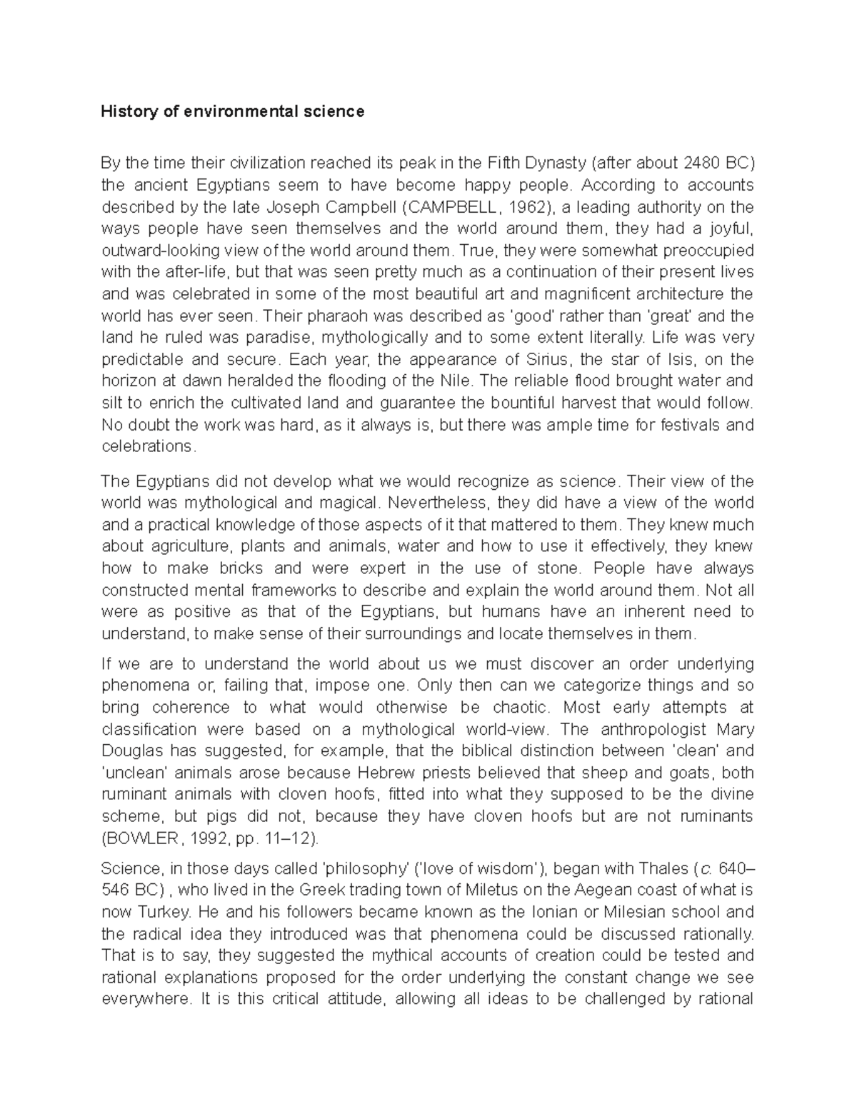 History of Environmental Science - History of environmental science By ...