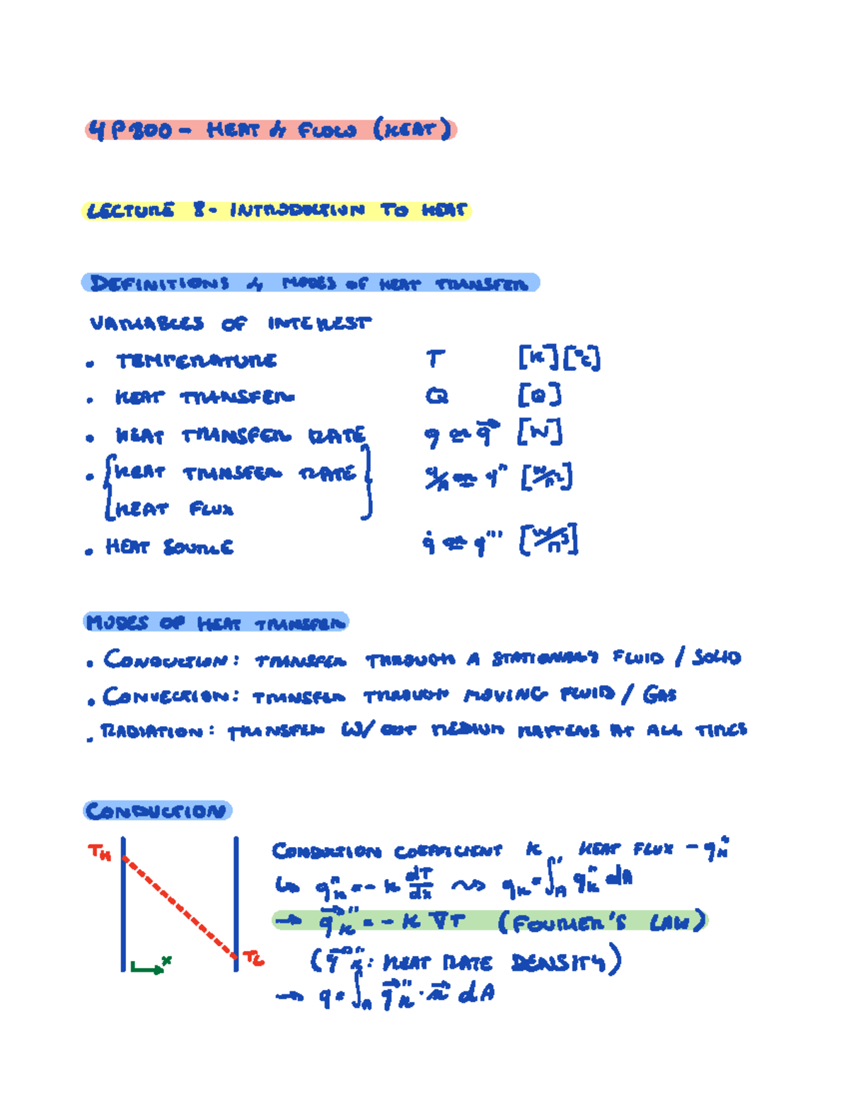 4PB00 - Lecture notes (heat) - 4 PBOO HEATH FLOW KEAT LECTURE 8 ...