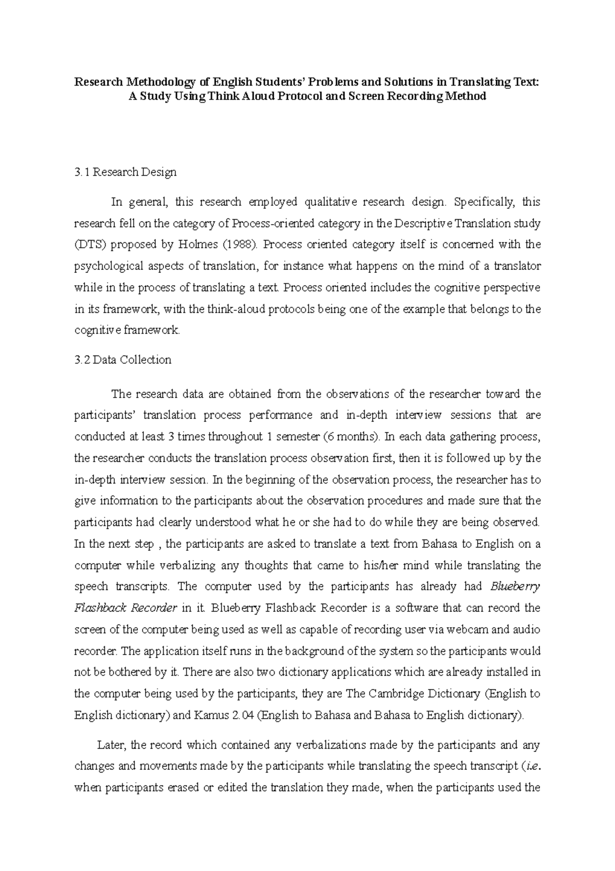 Research Methodology of English Students’ Problems and Solutions in ...