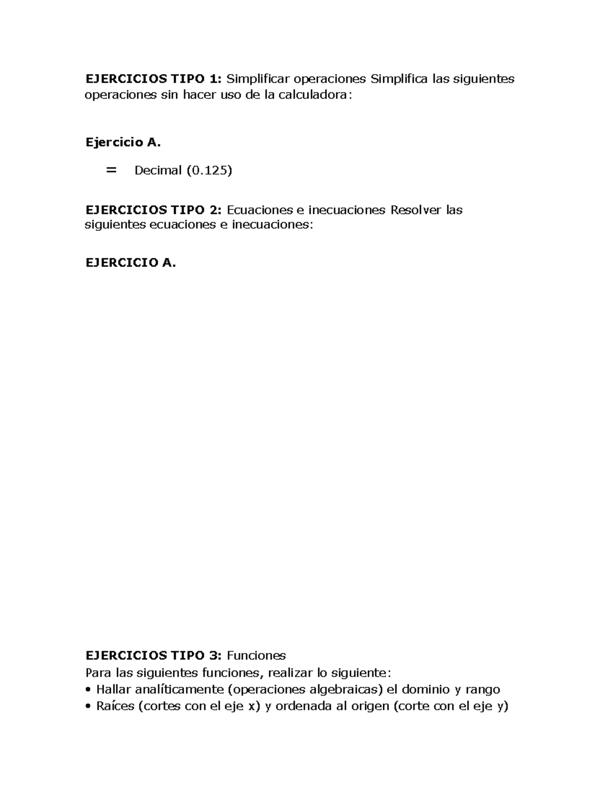 Guía 1. calculo integral - EJERCICIOS TIPO 1: Simplificar operaciones ...