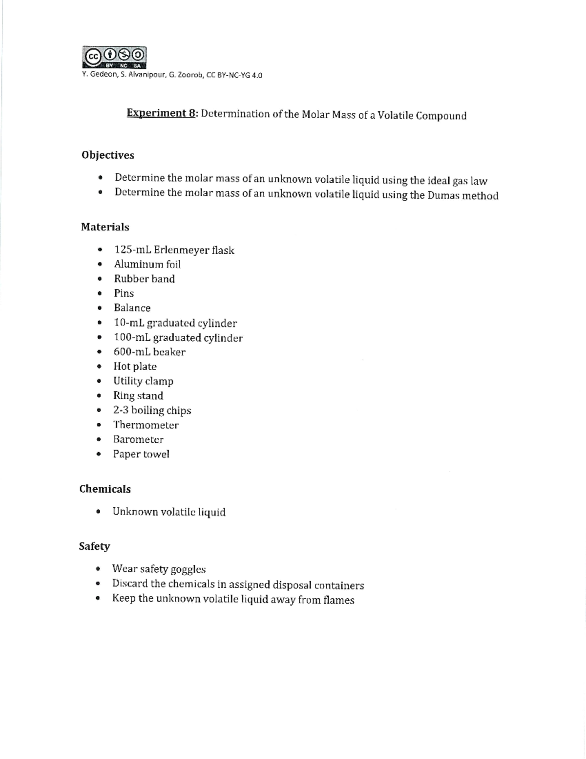 Lab+8+Determination of the Molar Mass of a Volatile Compound - CHEM ...