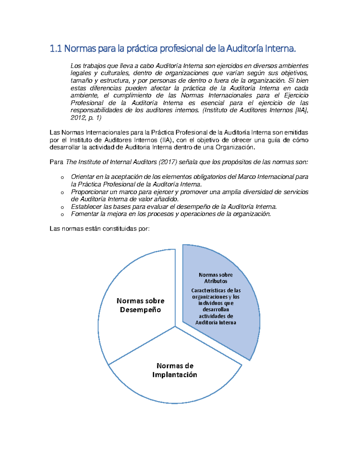 1.1 Normas para la práctica profesional de la Auditoría Interna - 1. 1 ...