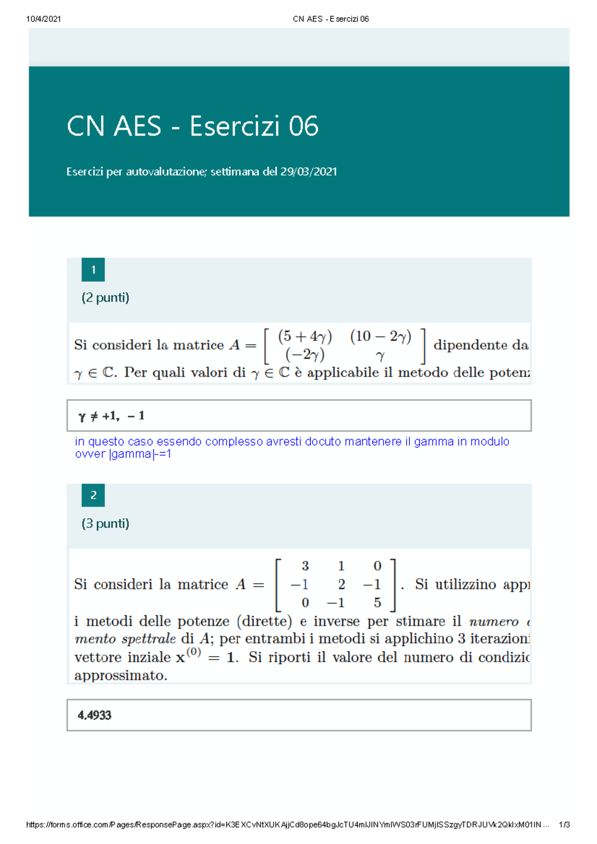 CN AES - Esercizi 06 formato forms - 10/4/2021 CN AES - Esercizi 06 ...