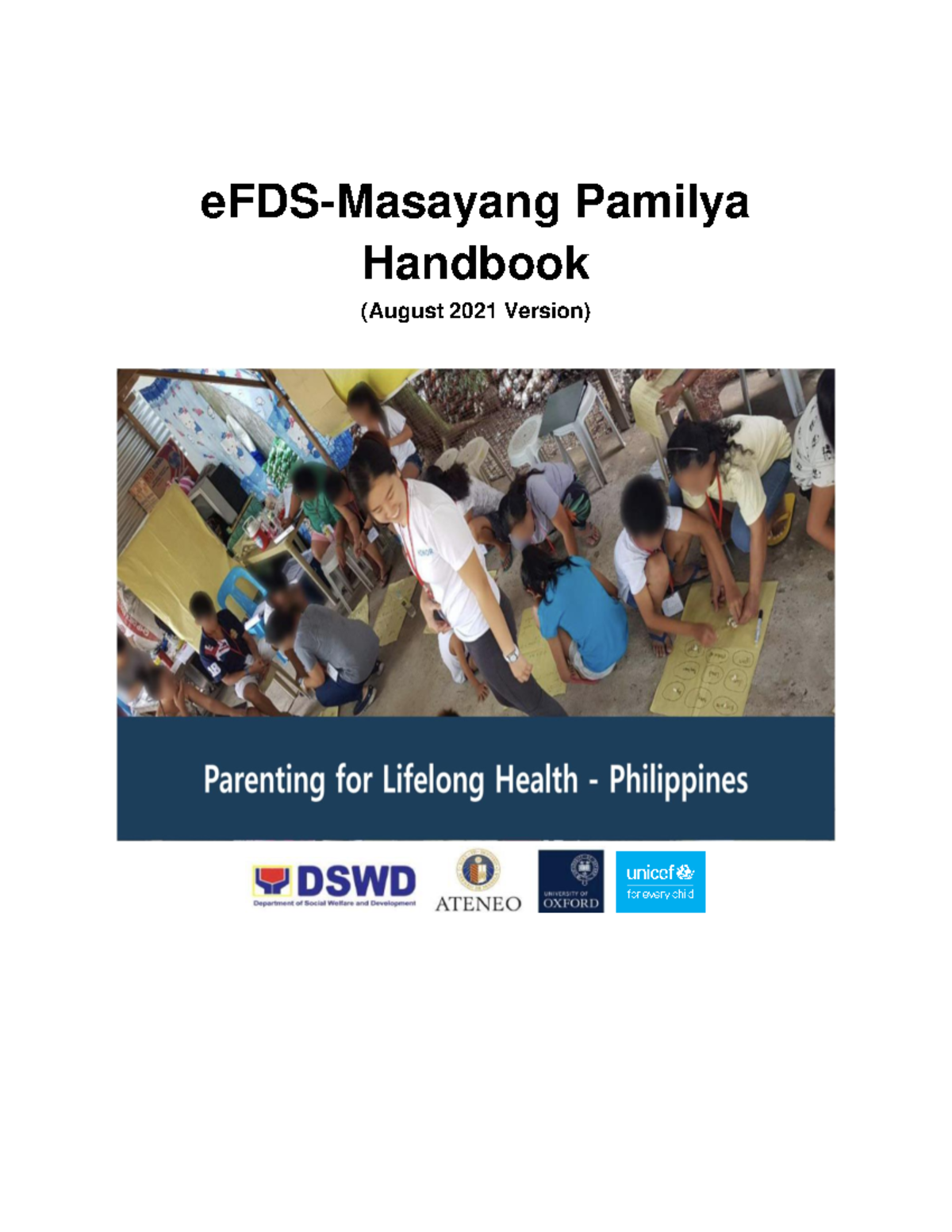 Copy of e FDS-Ma Pa Handbook August 2021 Version - eFDS-Masayang Pamilya Handbook (August 2021 ...