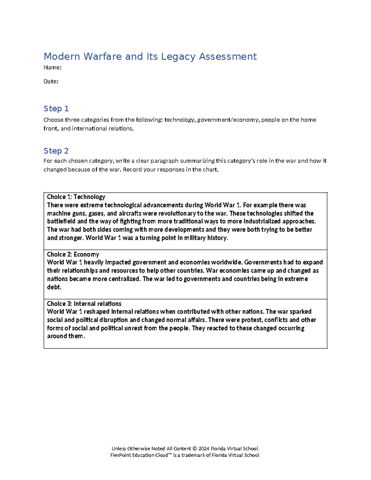 Modern warfare legacies wh yourname - Modern Warfare and Its Legacy ...