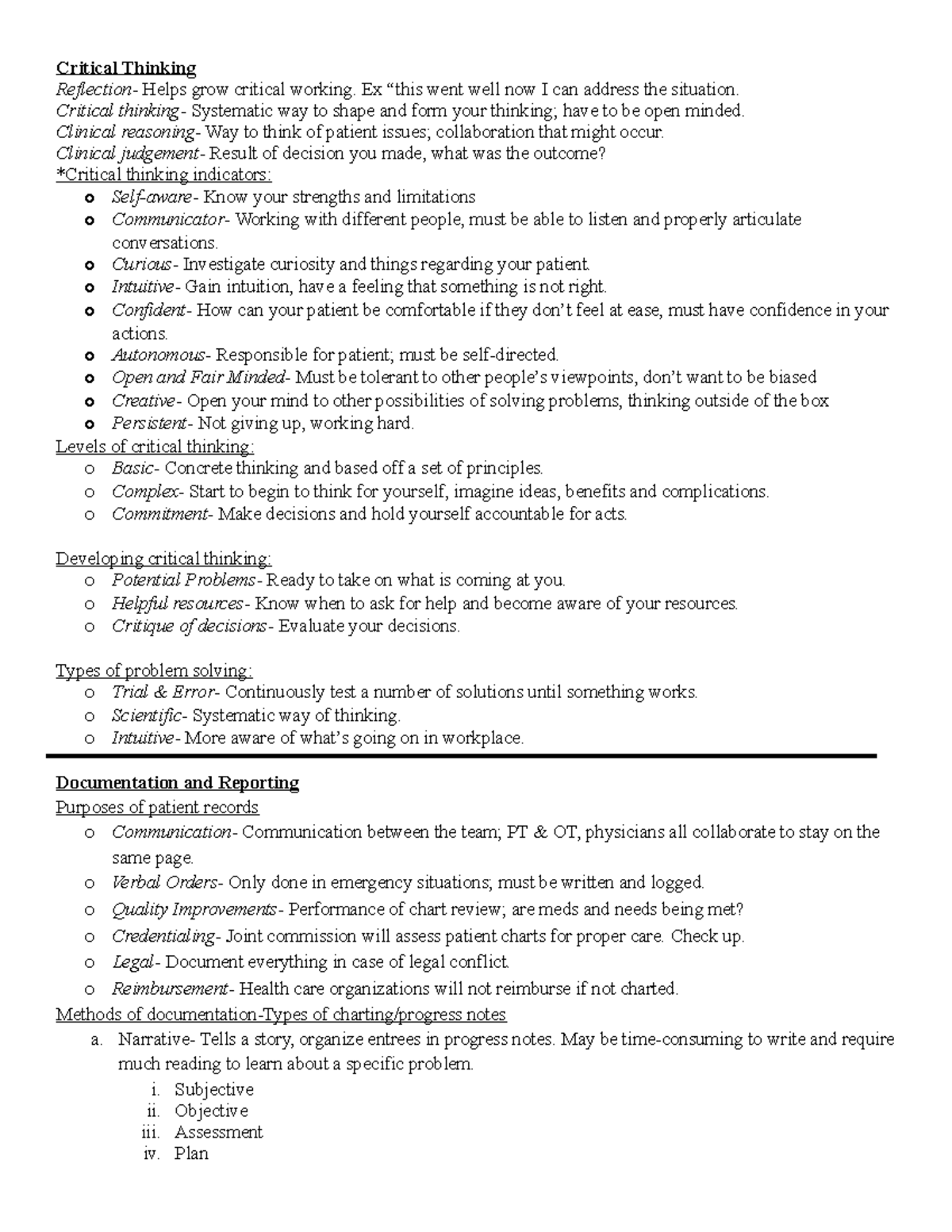 229 Final Exam Guide - Critical Thinking Reflection - Helps grow ...