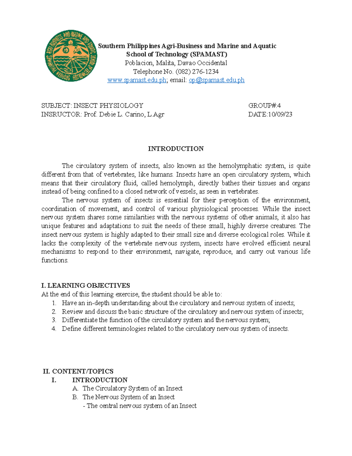 Group-4-Agri-319 - Reporting - Southern Philippines Agri-Business and ...