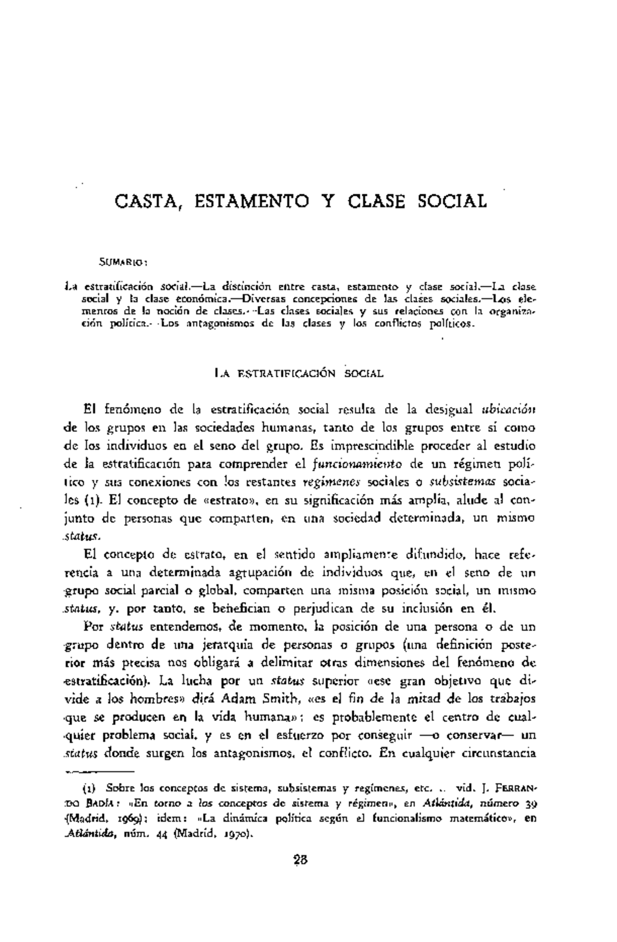Casta estamento y clase social - CASTA, ESTAMENTO Y CLASE SOCIAL ...