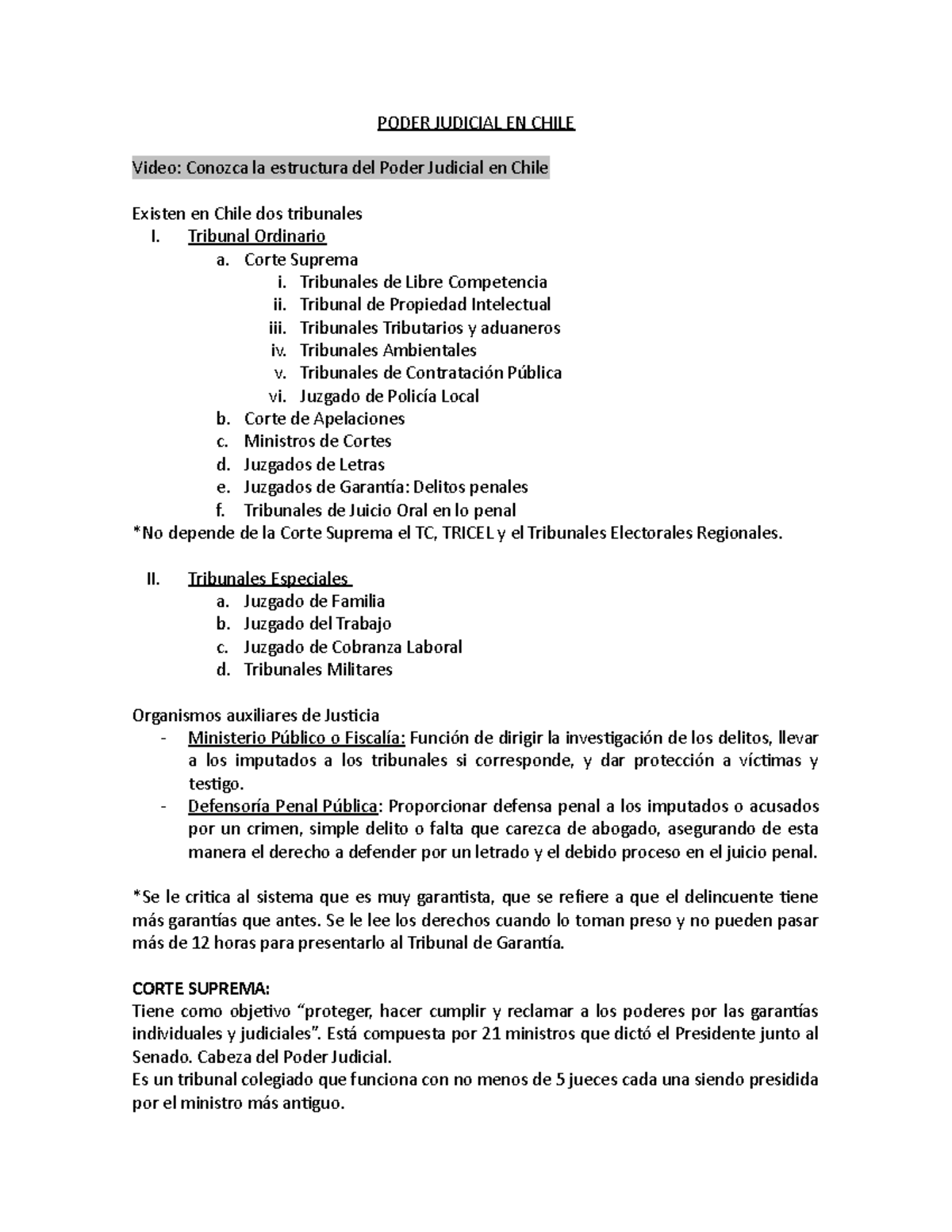 Poder Judicial EN Chile - PODER JUDICIAL EN CHILE Video: Conozca la ...