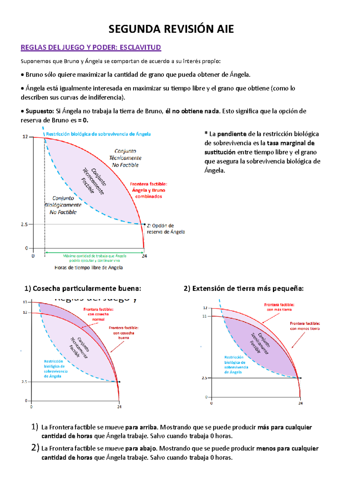 Revisión AIE - aie resumen - SEGUNDA REVISIÓN AIE REGLAS DEL JUEGO Y PODER: ESCLAVITUD Suponemos ...