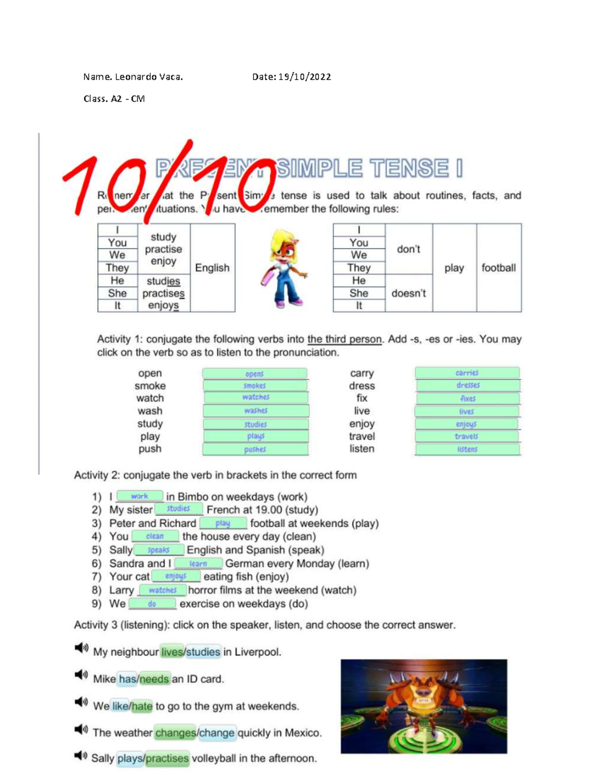 Task number one - Facil de entender - Inglés - Name. Leonardo Vaca ...