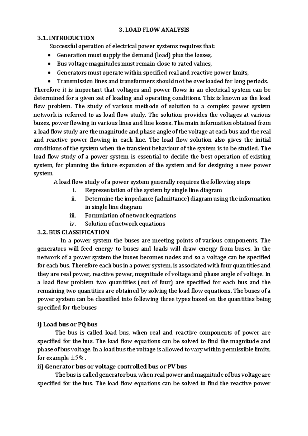 UNIT-2 Notes - Unit 2 of power system - LOAD FLOW ANALYSIS INTRODUCTION ...