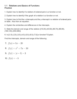 Graphing Trigonometric Functions Practice Test - Name