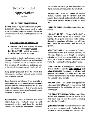 Artapp - Lesson 1: Understanding Art How art can meet some human needs? This is connected to Art ...