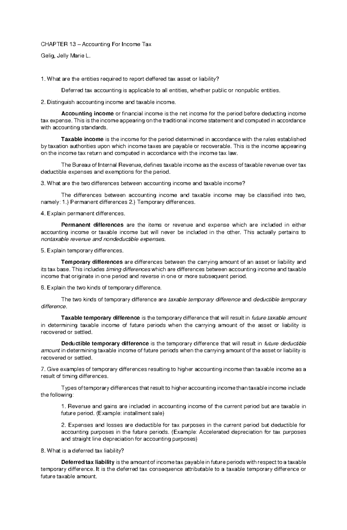 FA 2-Accounting for Income Tax - CHAPTER 13 – Accounting For Income Tax ...