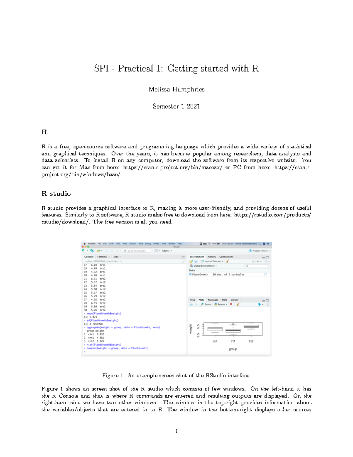 SPIP1S - Prac 1 Sol - SPI - Practical 1: Getting started with R Melissa ...